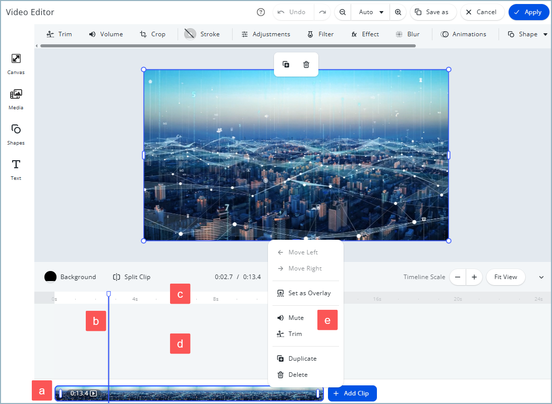 Editing a Video Asset Using the Timeline – SundaySky Help Center