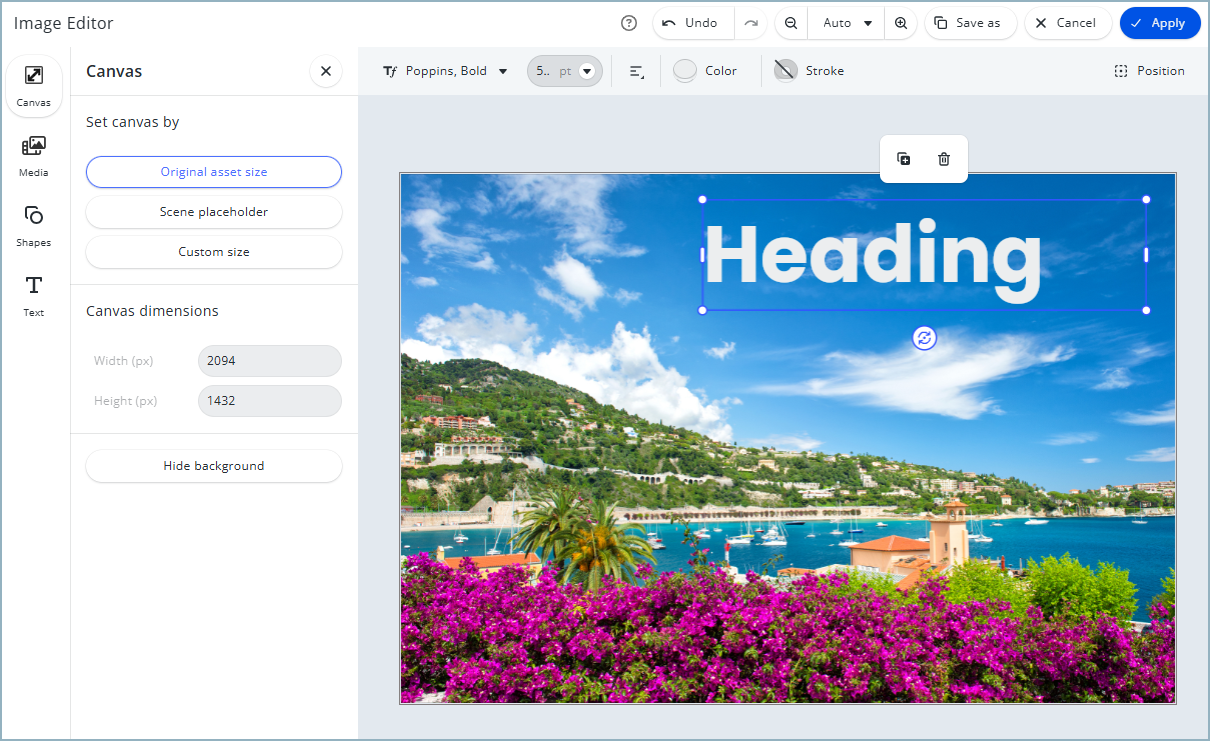 Adding Text to a Media Asset – SundaySky Help Center